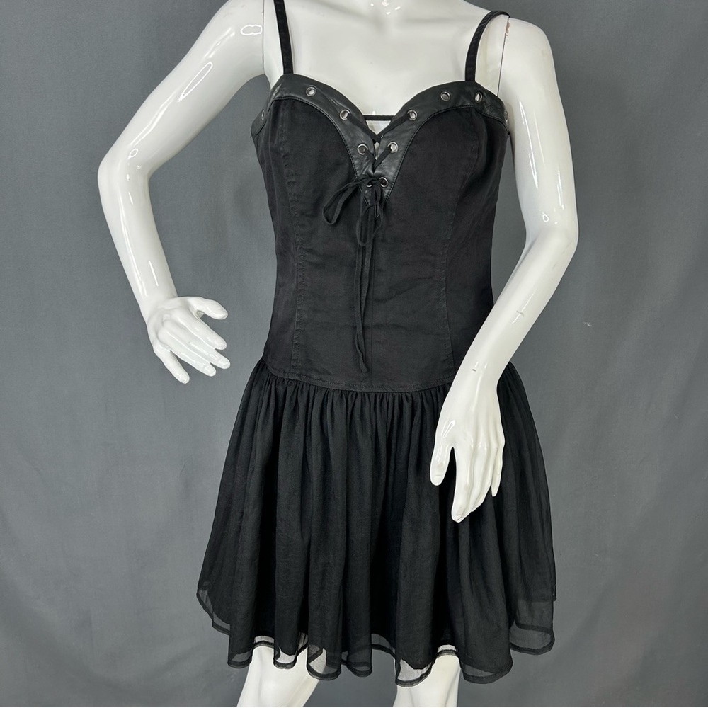 Royal Bones Black Grunge Goth Alt Corset Sweetheart M… - Gem